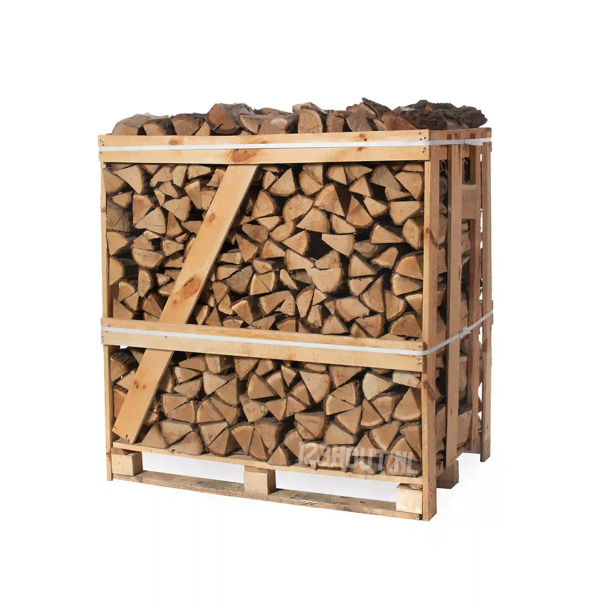 Halve pallet ovengedroogd eiken haardhout – 123hout.nl